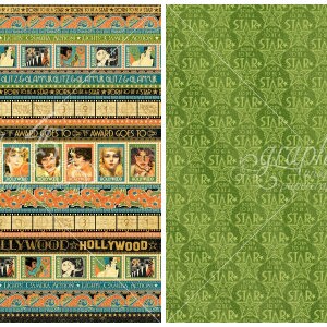 Graphic 45 Vintage Hollywood 12x12 Paper Set - 1 of Each 8 Design ...