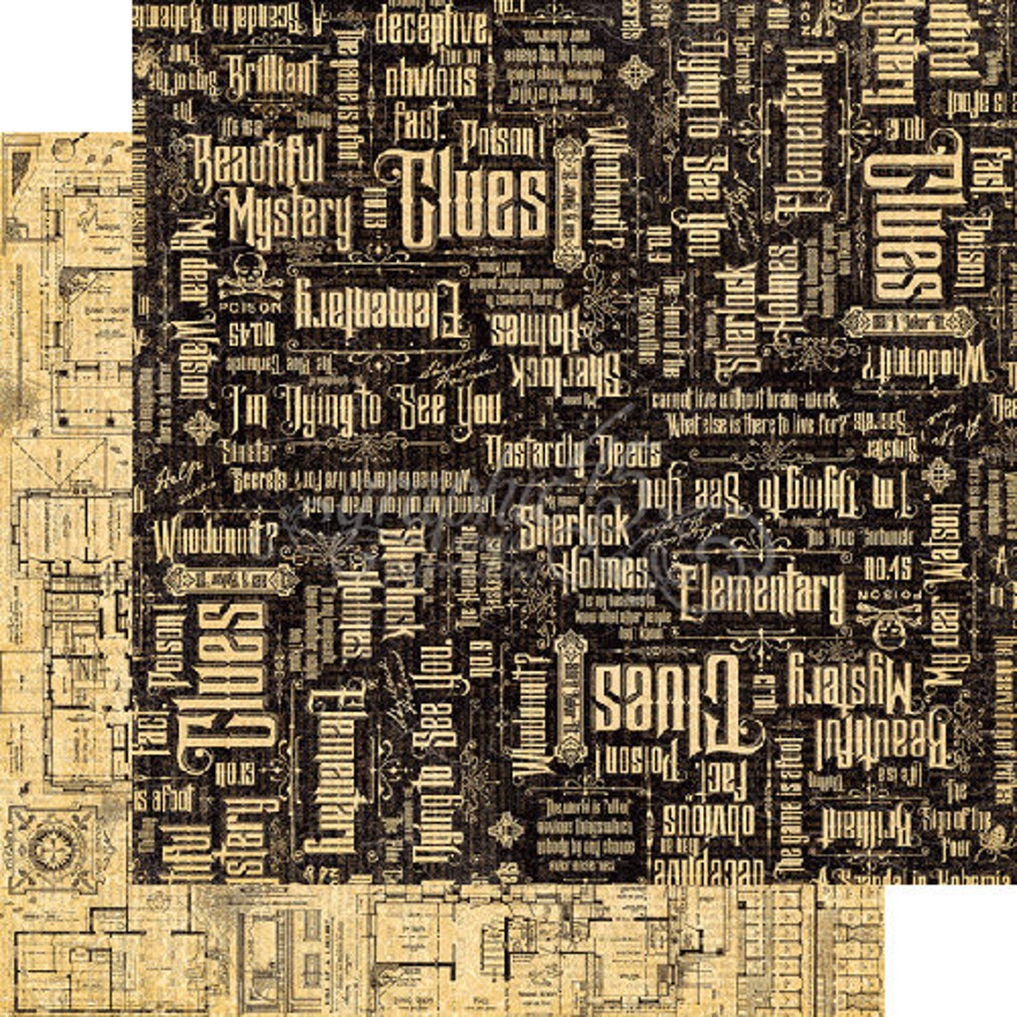 Graphic 45 master Detective 12x12 Paper 1 of 8 - Etsy