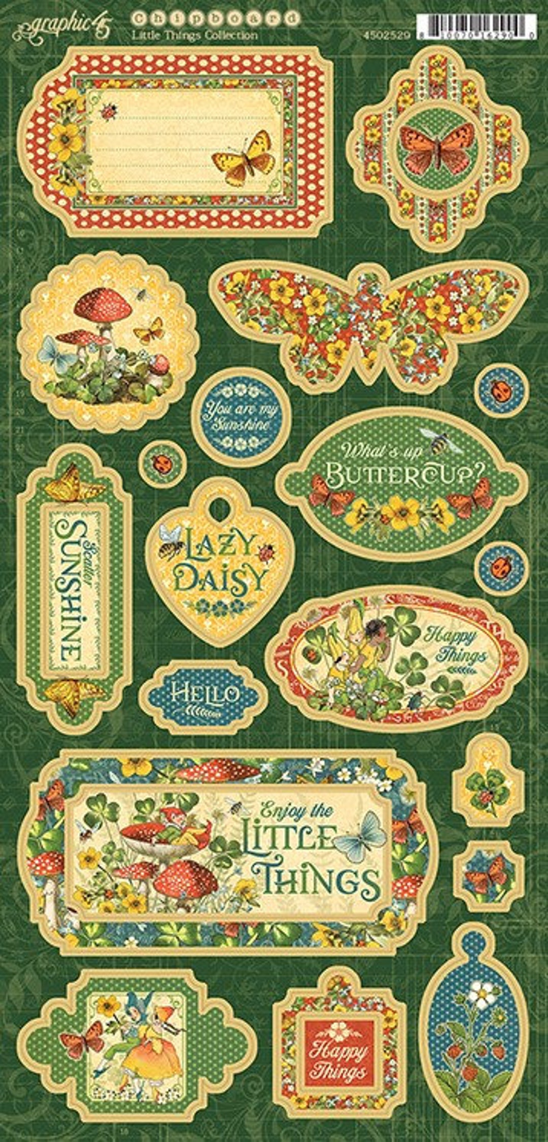 Graphic 45 Little Things Chipboard - Etsy