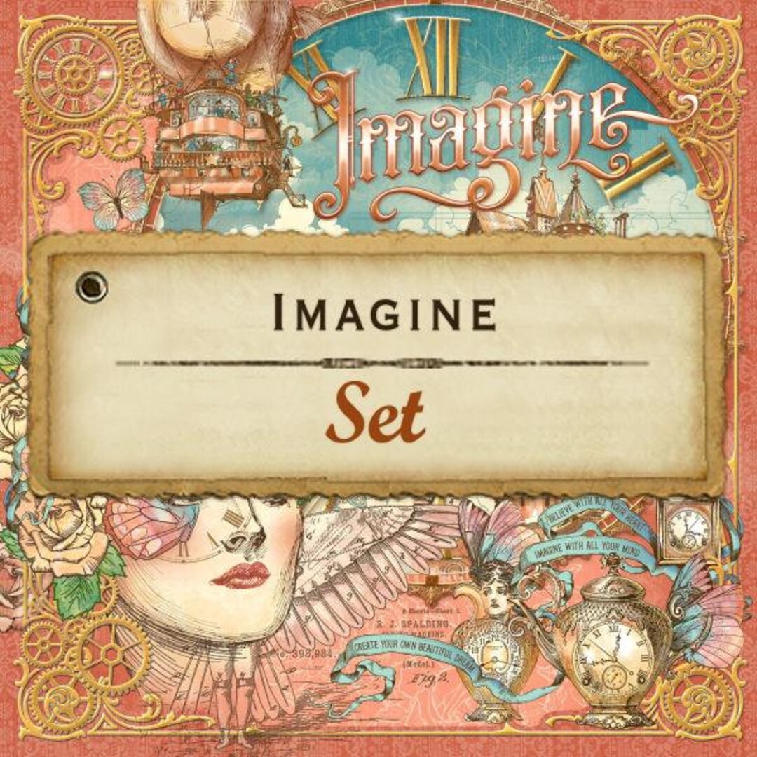 Graphic 45 "imagine" 12x12 Paper Set - 1 of Each 8 Design Papers ...