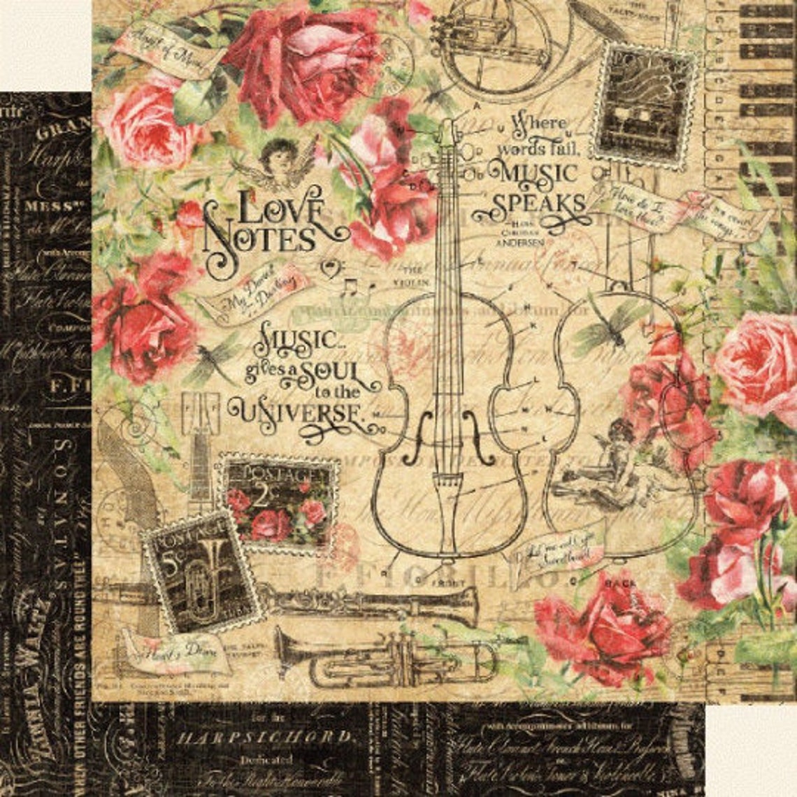 Graphic 45 Love Notes 8 Sheets of 12 X 12 Paper - Etsy