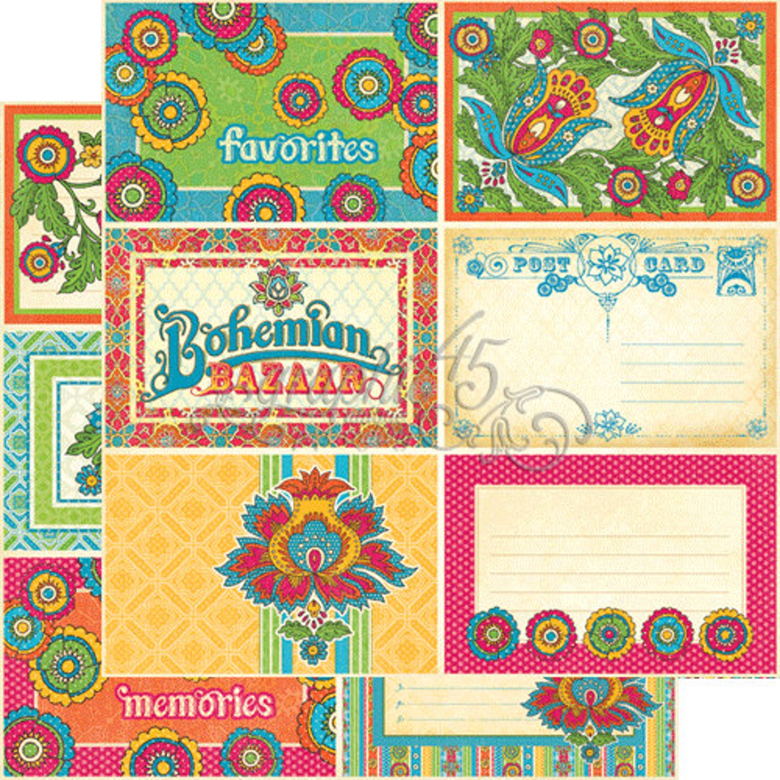 Graphic 45 Bohemian Bazaar 8 X 8 Paper Pad - Etsy