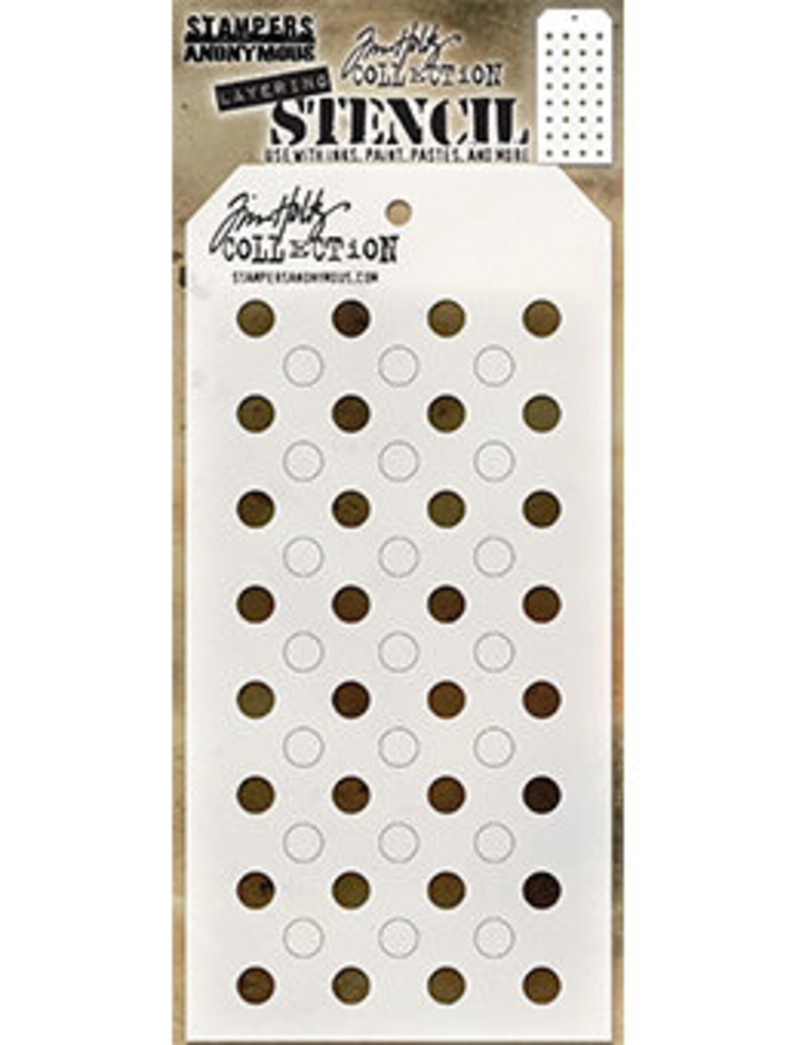 Tim Holtz Layering Stencil: Shifter Dots Stampers Anonymous - Etsy