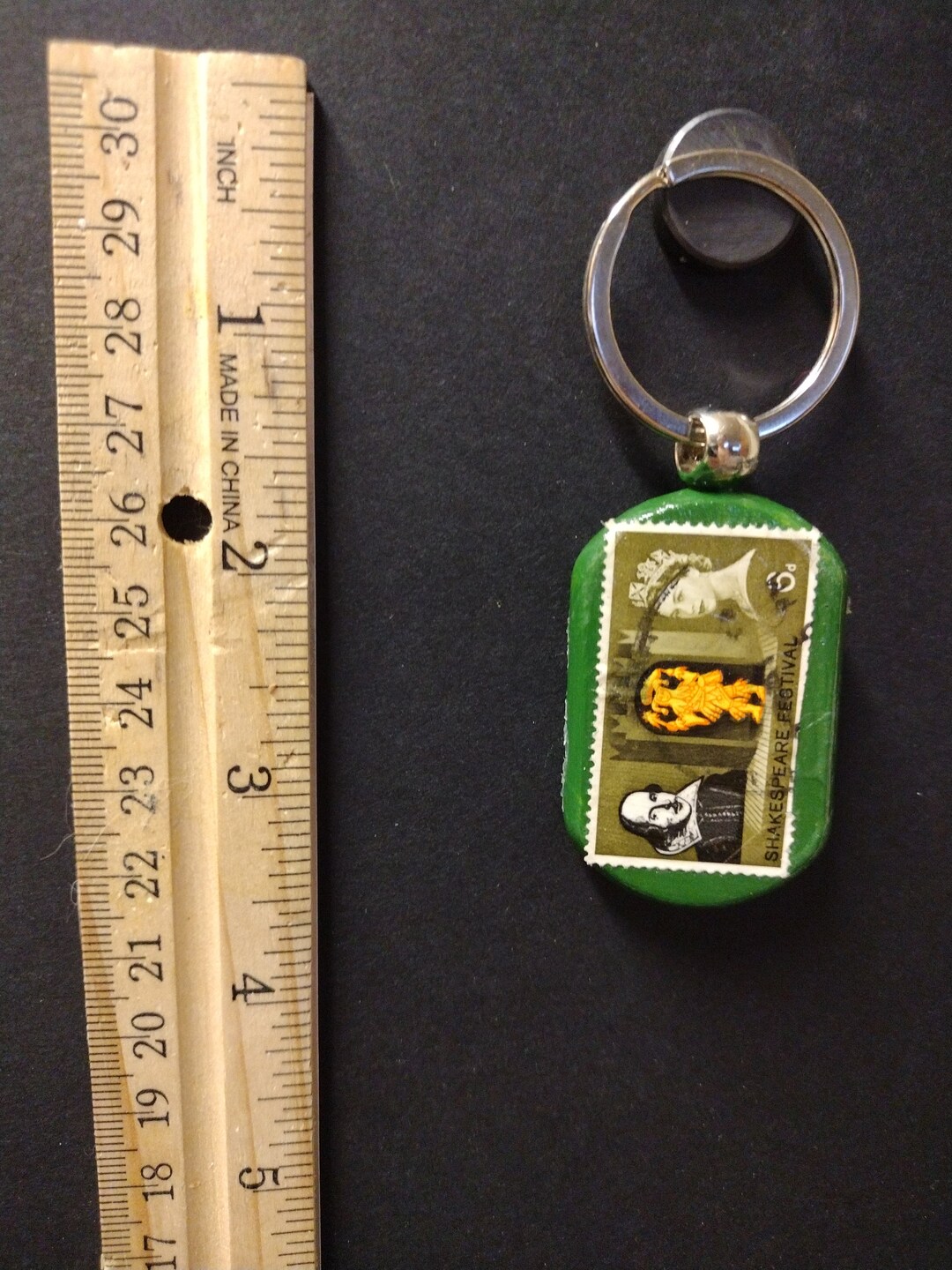 Postage Stamp Keychain Shakespeare Festival - Etsy