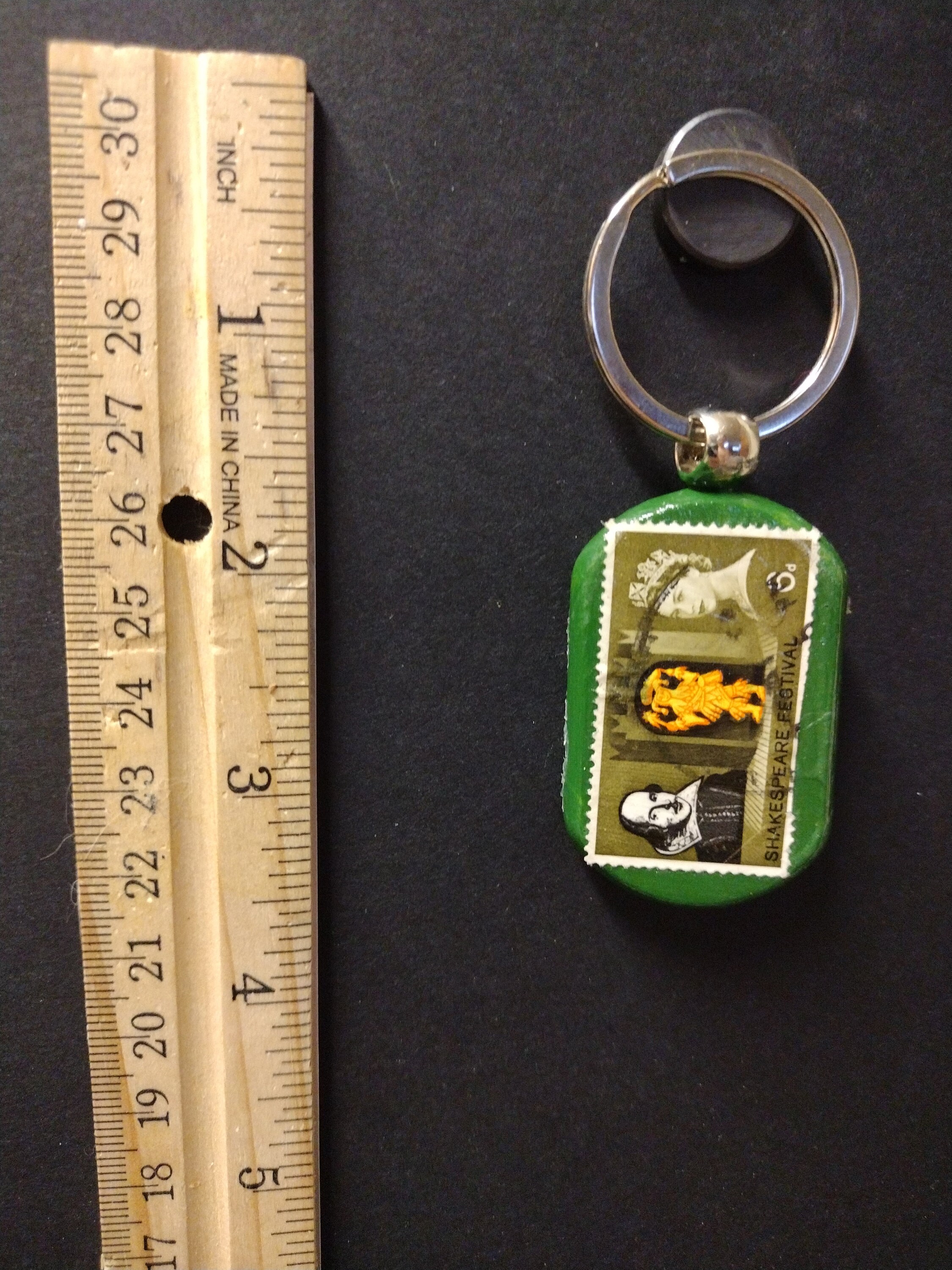 Postage Stamp Keychain Shakespeare Festival - Etsy