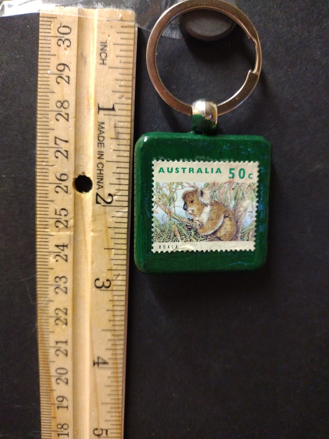 Postage Stamp Keychain Australia Koala - Etsy