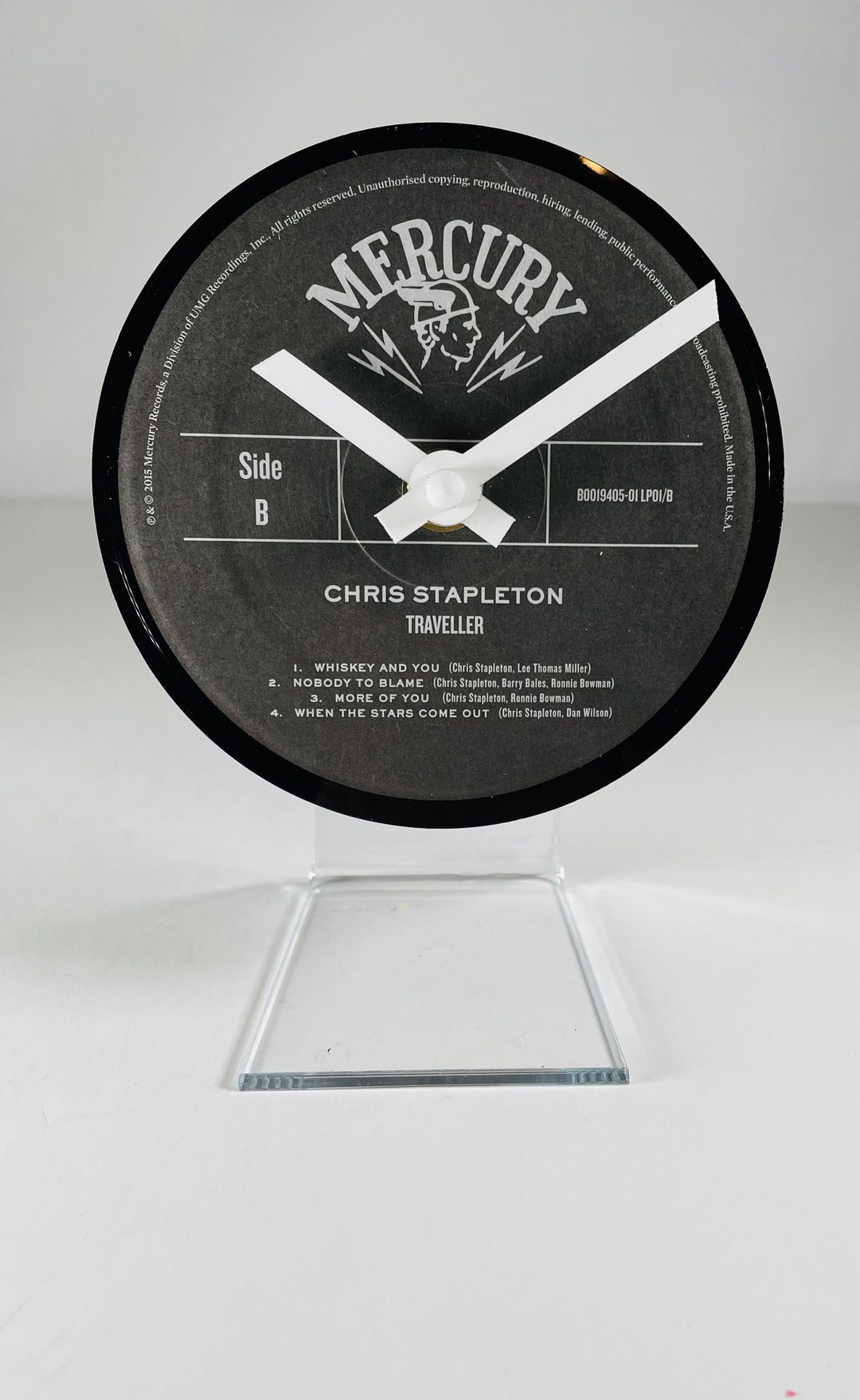CHRIS STAPLETON Record Album Label Desk Clock W/stand - Etsy