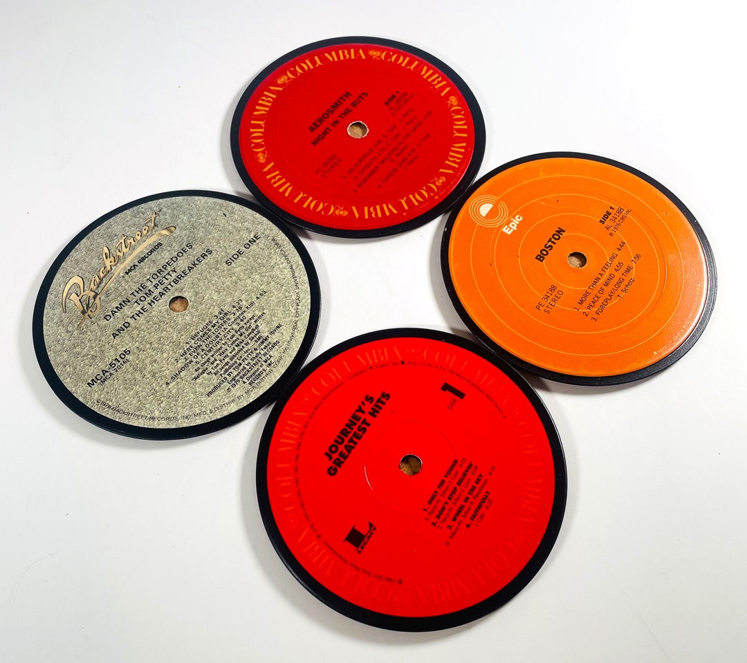 4 CLASSIC ROCK COASTERS Record Album Coasters Vinyl Record - Etsy