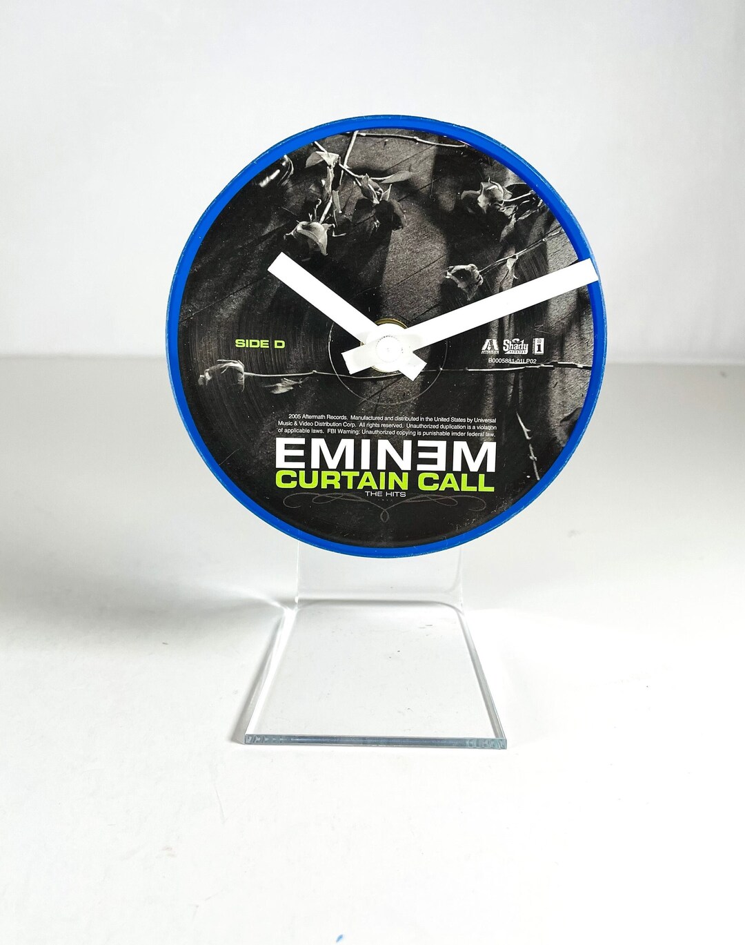 EMINEM Record Album Label Bookcase Clock W/stand curtain Call - Etsy