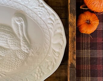 Ceramic Turkey Platter - Etsy