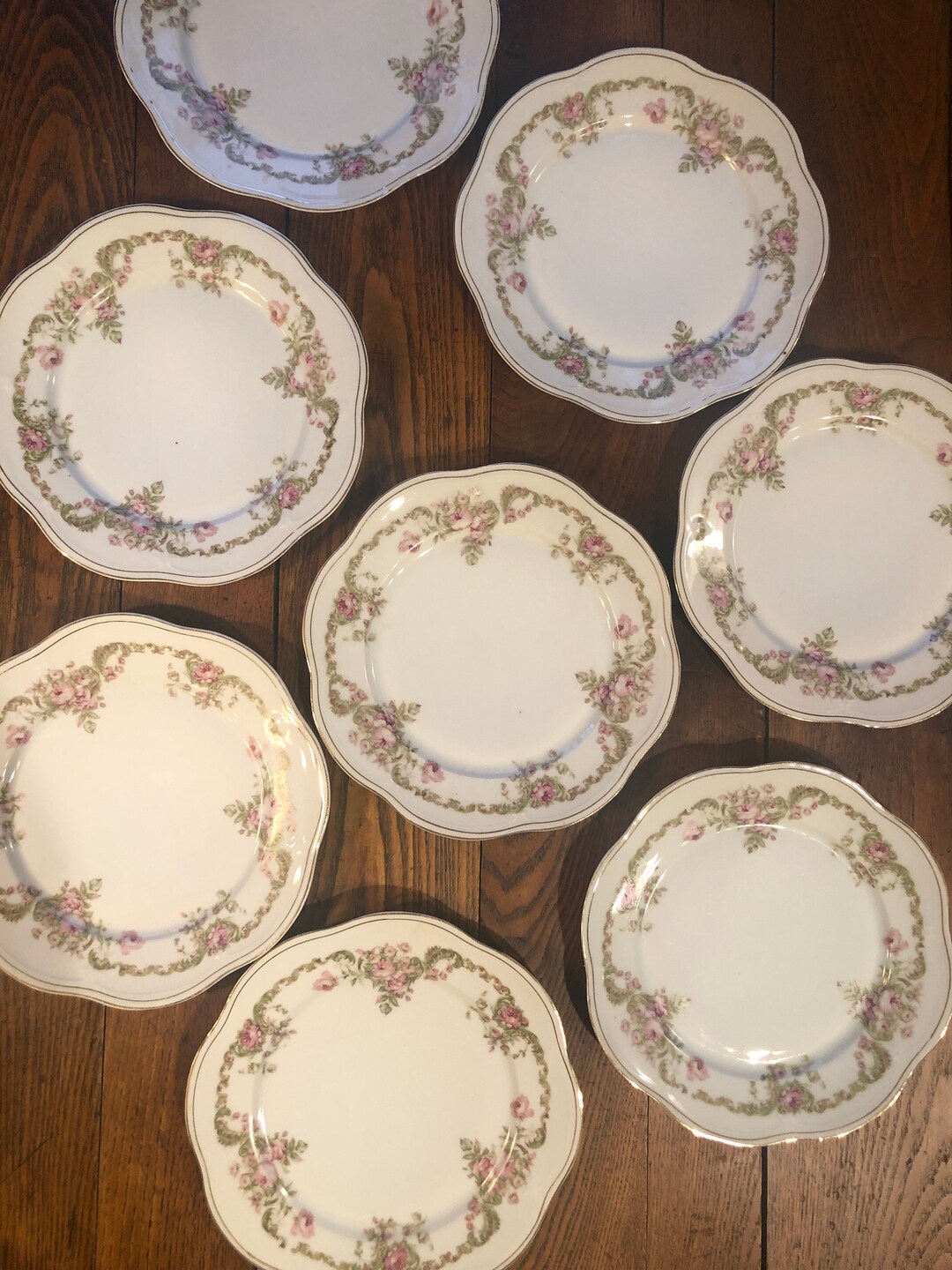 Four (4) Farmhouse Cottage Dinner Plates From Bavaria by ZS & Co Mignon ...