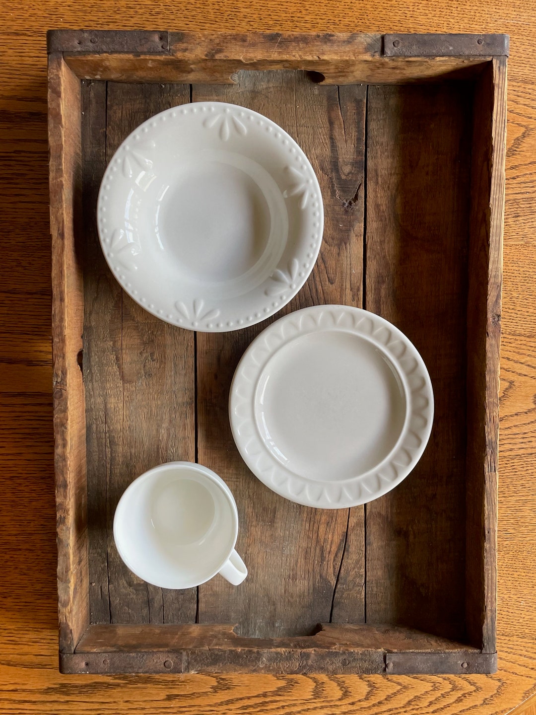 Church Dishes Set of 3 Ironstone Plate Cup Bowl - Etsy