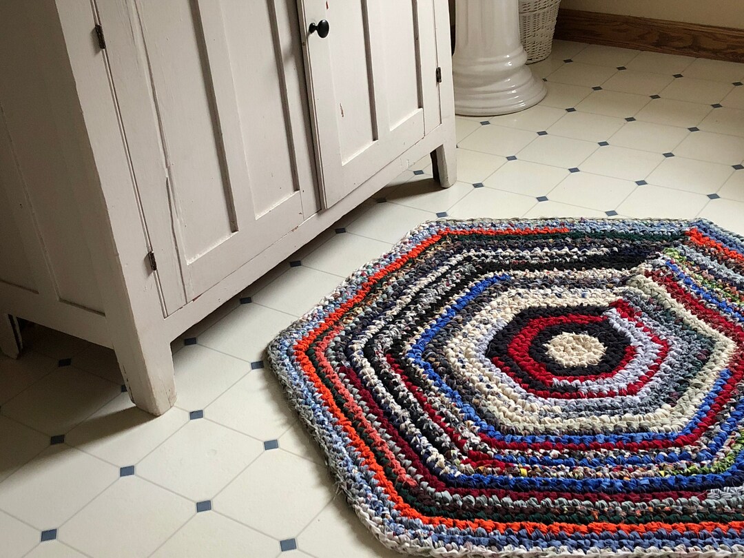 New Crocheted Rug Made by Grandma - Etsy