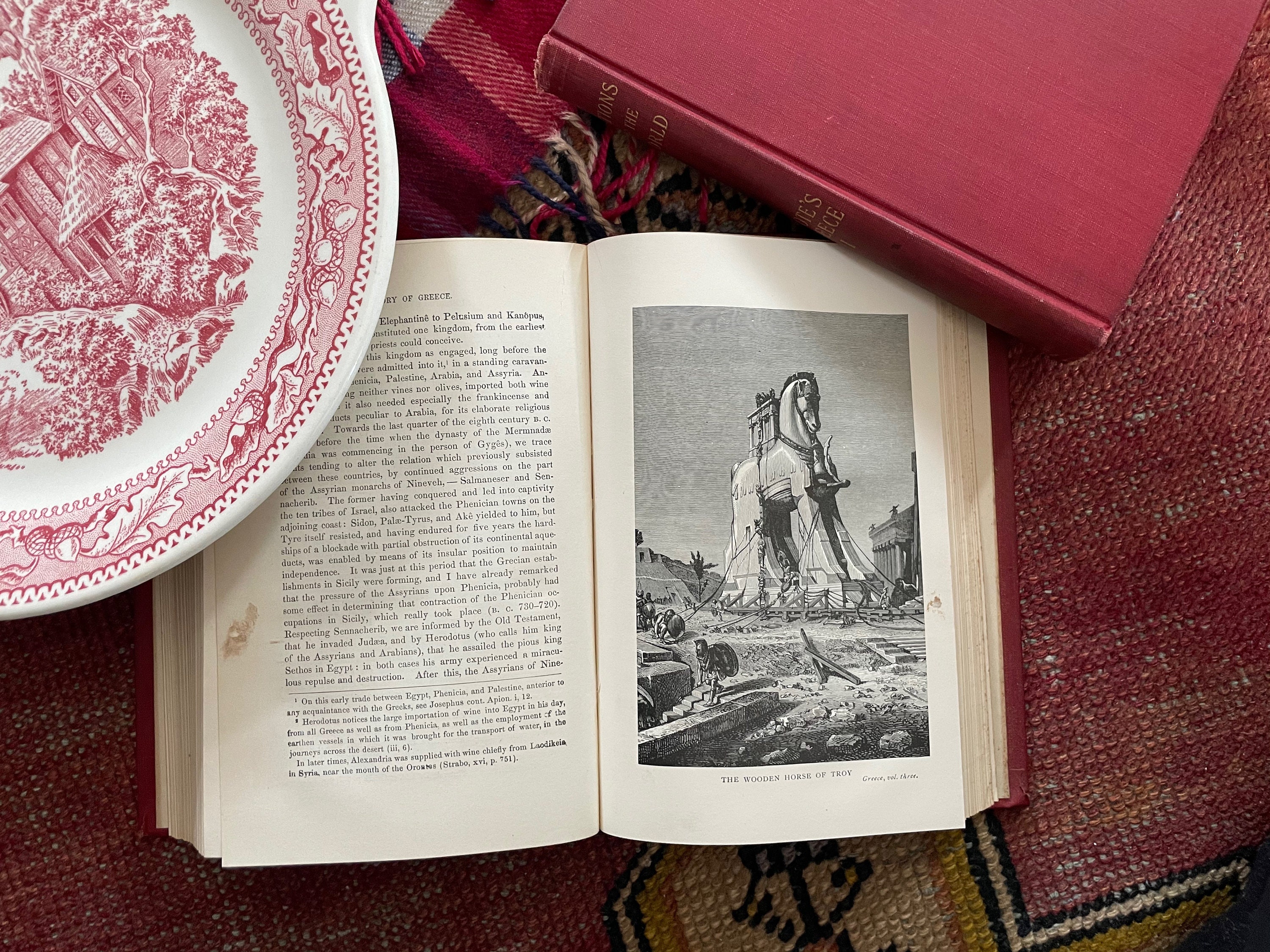 Five Red Antique some 1898 Books Nations of the World - Etsy