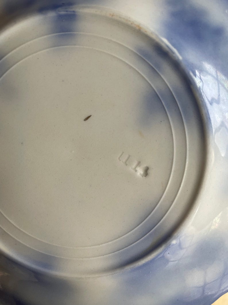 Antique Flow Blue Stanley Pottery England Touraine Pattern Luncheon ...