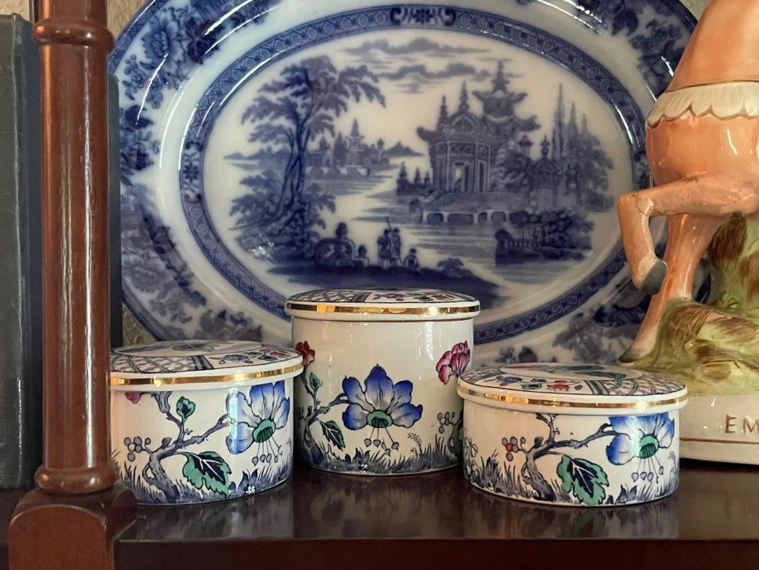 Set (3) Springfield Pattern Losol Ware Antique Covered Dishes Burslem ...