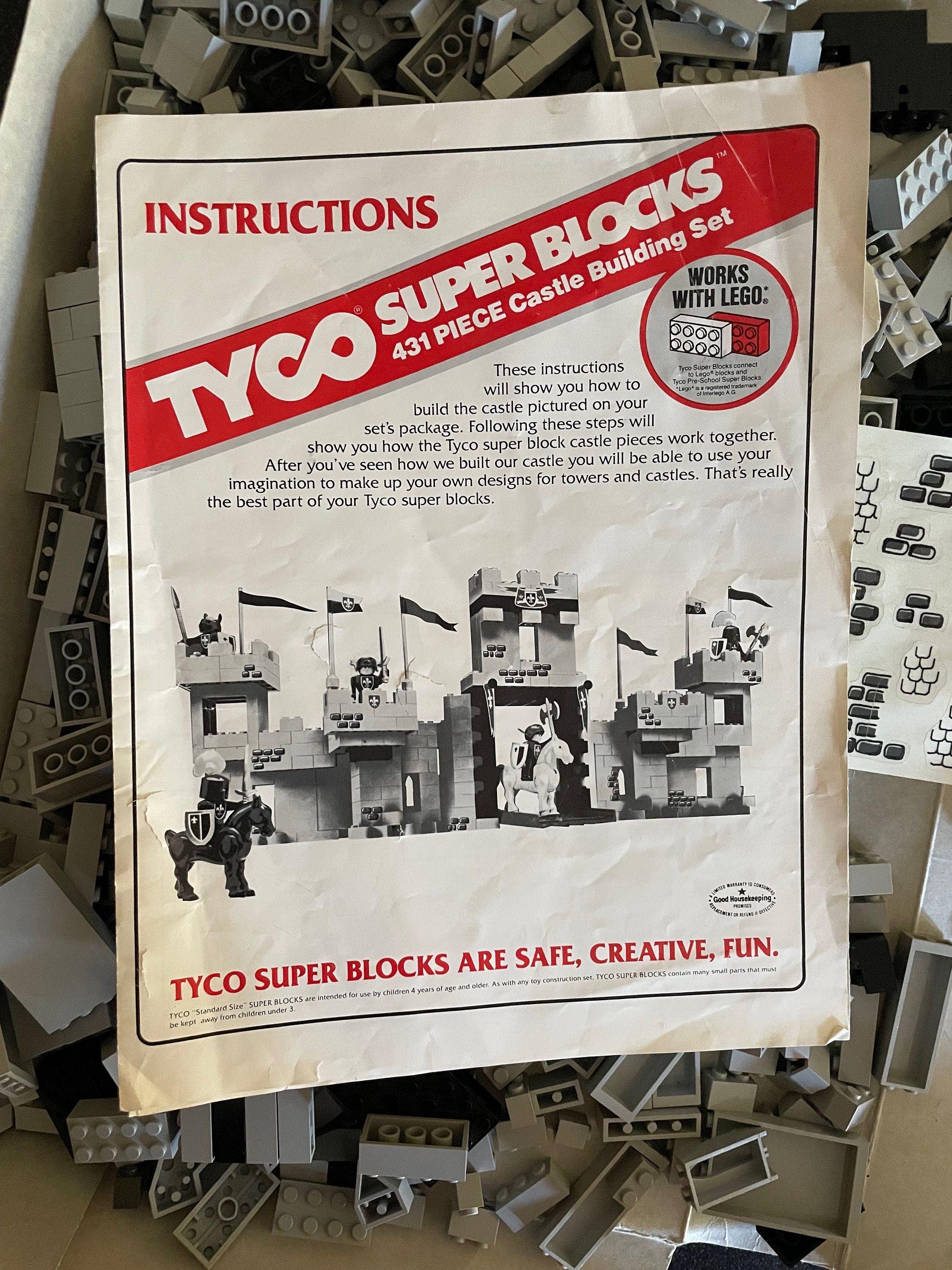 Complete Vintage Tyco Super Blocks Castle Set Regular Size - Etsy