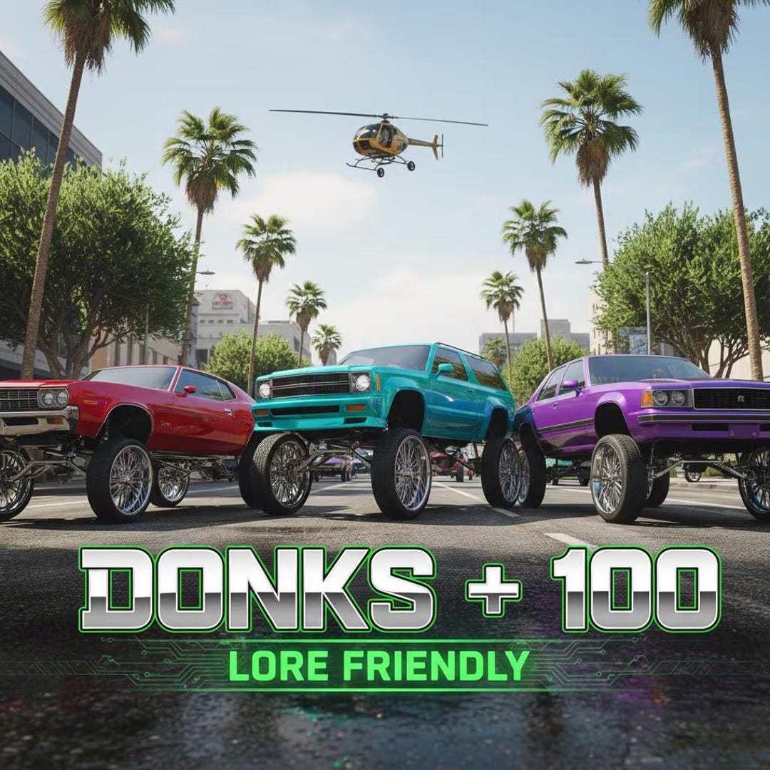 Fivem Donk Car Pack – 100 Big Rim Vehicles | Realistic Handling ...