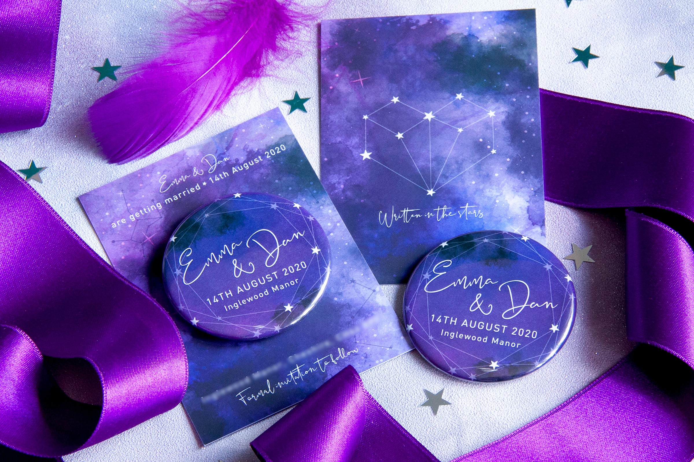 Written IN THE STARS Design - Save the Date Magnets With A7 Backing ...