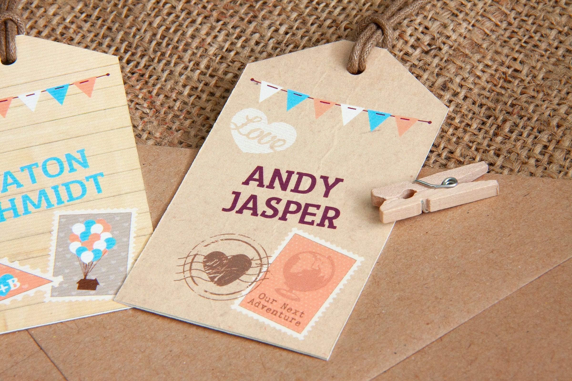 Personalised DISNEY UP / SCRAPBOOK place card tags | Etsy