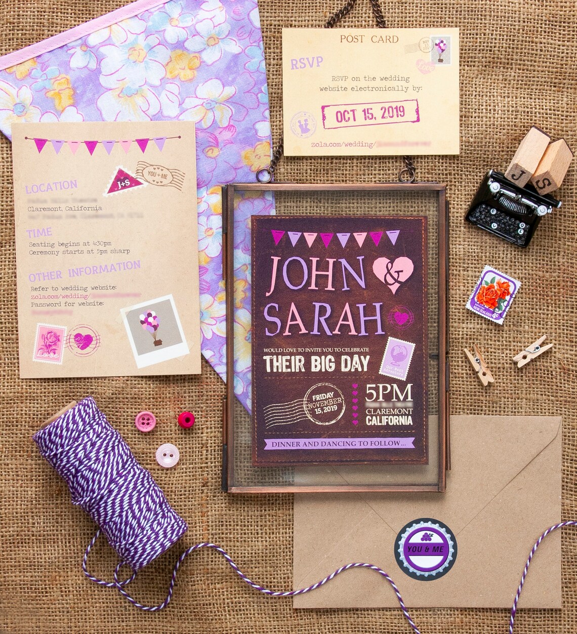 Sample DISNEY UP / SCRAPBOOK wedding invitation | Etsy