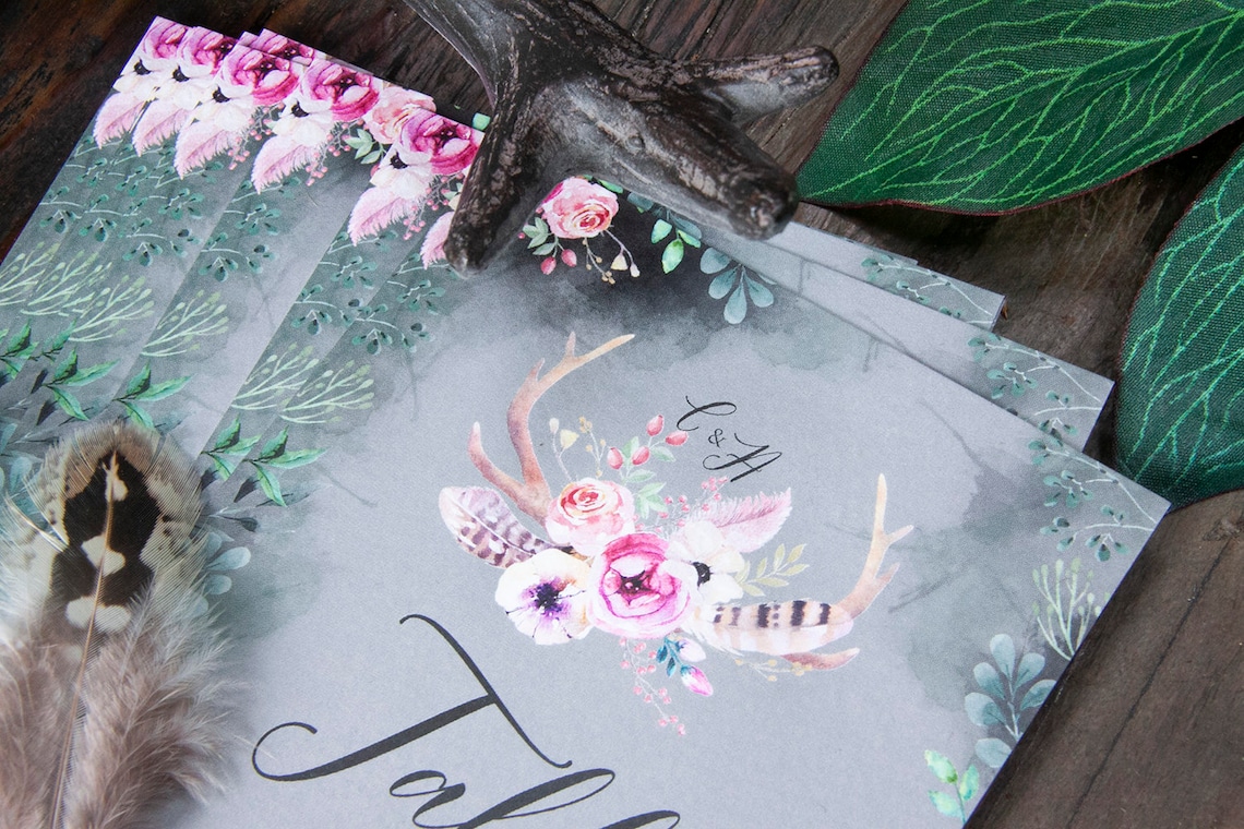 ENCHANTED FOREST Table Numbers / Seating Plan - Etsy UK