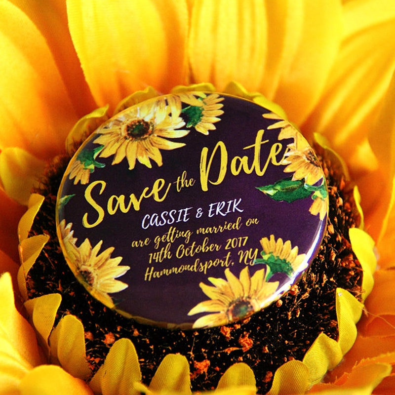 Sunflower Save the Date - Etsy