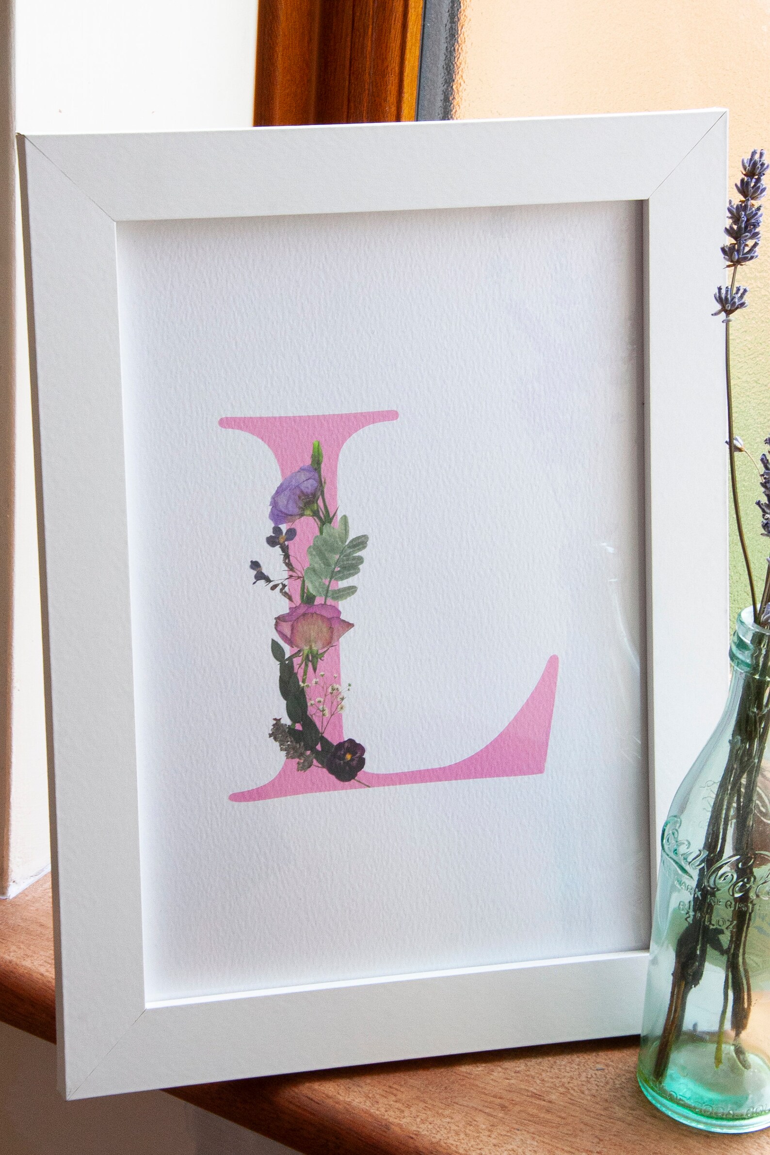 Personalised Initial PRESSED FLOWER A4 Print Gift / Girls - Etsy UK