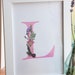 Personalised Initial PRESSED FLOWER A4 Print Gift / Girls - Etsy UK