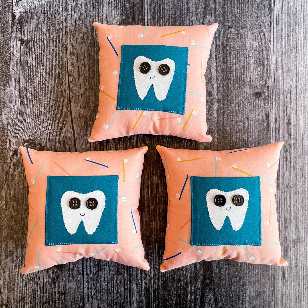 Tooth Fairy Pillow - Pink | Stuffed Tooth Pillow With Pocket, Hand ...