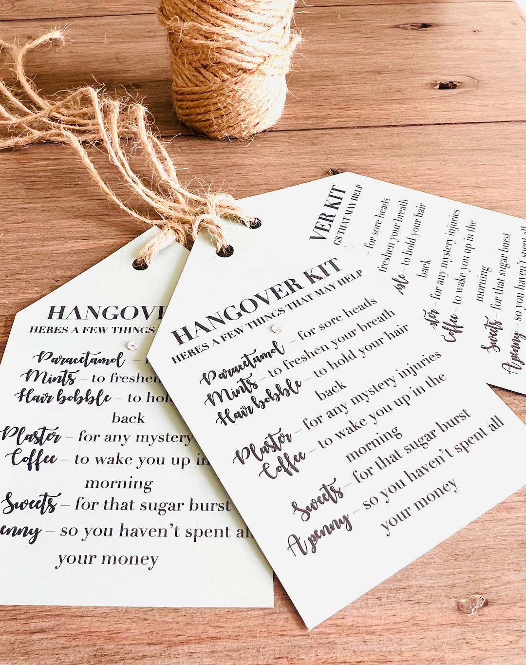 Personalized Sage Green Hen Do Survival Kit Gift Tags (set of 15) - Etsy