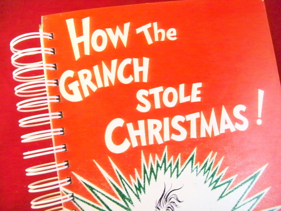 How the Grinch Stole Christmas Blank Journal Book Diary Planner Holiday ...