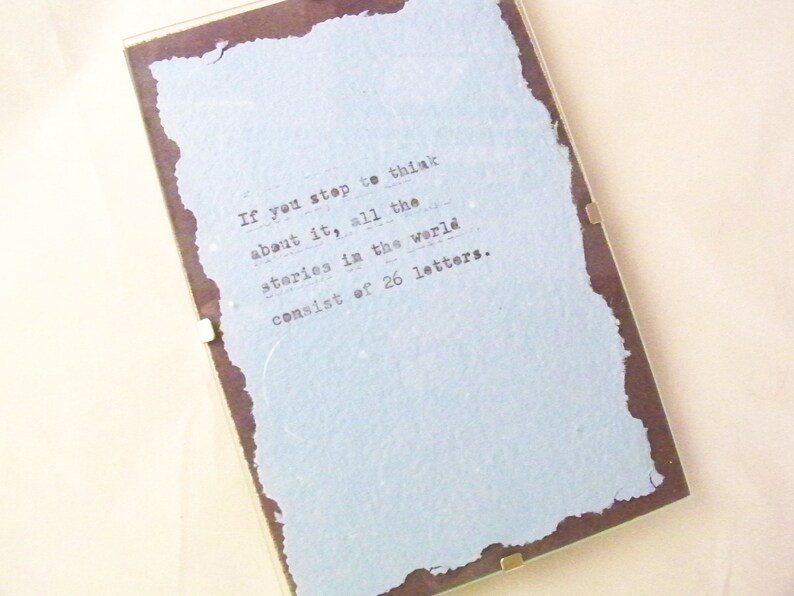 Book Quotes Typed With an Old-fashioned Typewriter on Handmade | Etsy