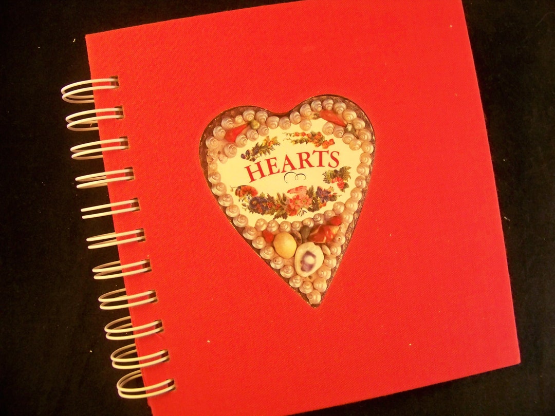 Hearts Book Journal Blank Book Diary Planner Book Lover Gift Valentine ...
