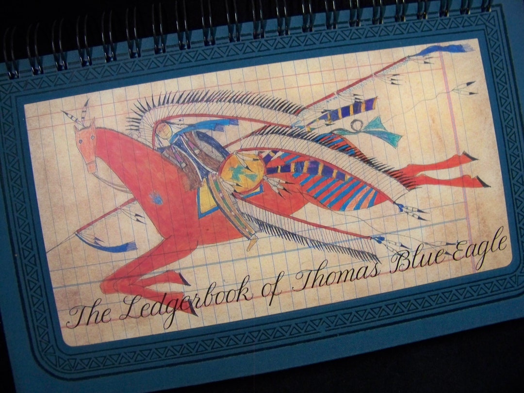 Ledgerbook of Thomas Blue Eagle Blank Book Diary Journal Native Indigenous Indian Ledger First ...