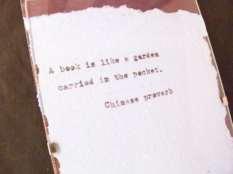 Book Quotes Typed With an Old-fashioned Typewriter on Handmade | Etsy