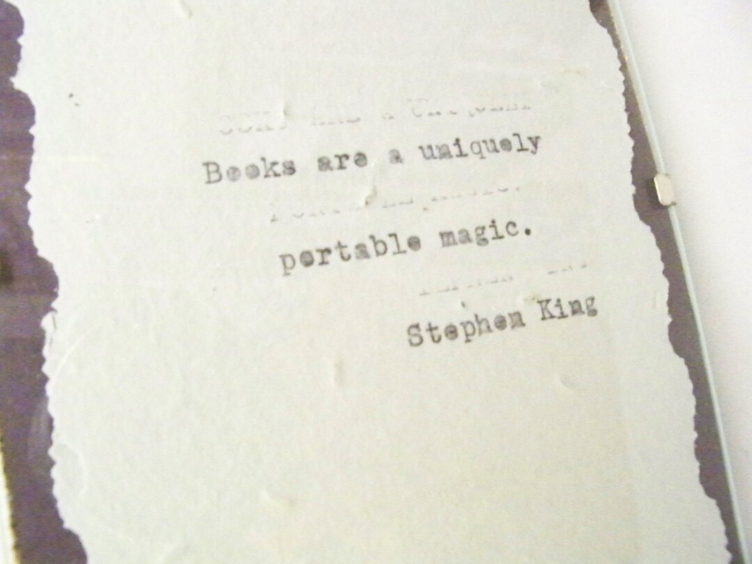 Book Quotes Typed With an Old-fashioned Typewriter on Handmade Paper ...