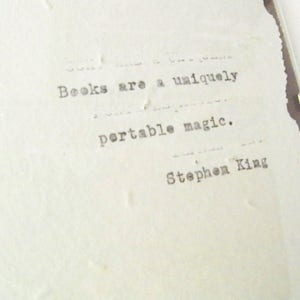 Book Quotes Typed With an Old-fashioned Typewriter on Handmade Paper ...