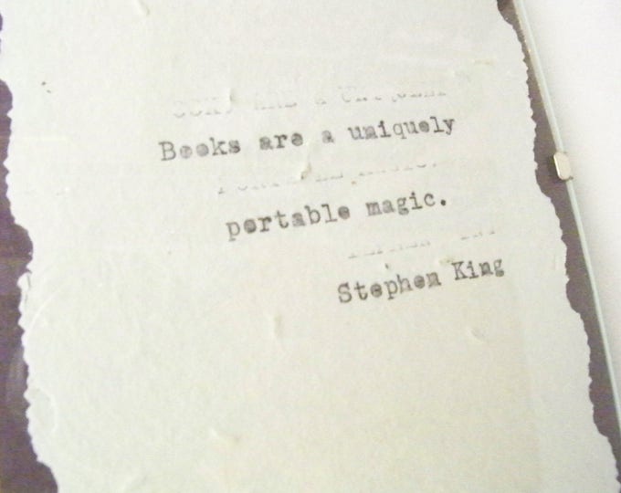 Book Quotes Typed With an Old-fashioned Typewriter on Handmade Paper ...