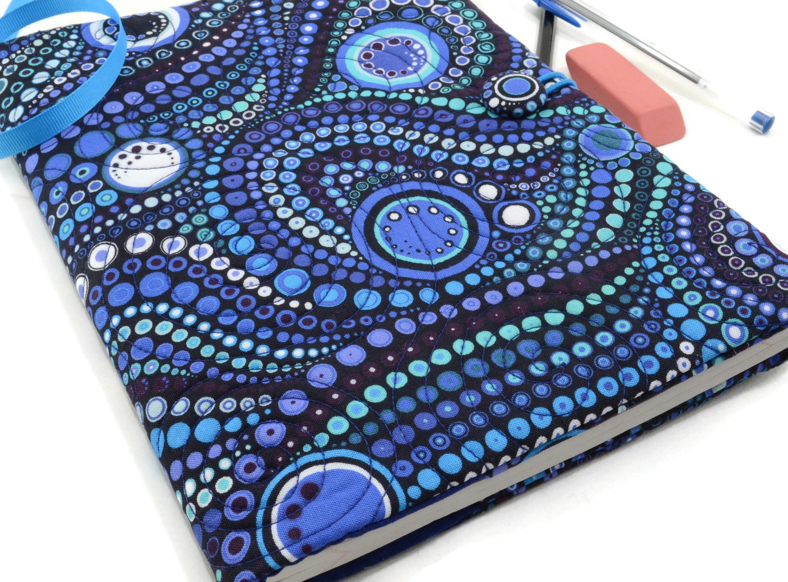 Blue Composition Notebook Cover Reusable Fabric Journal - Etsy
