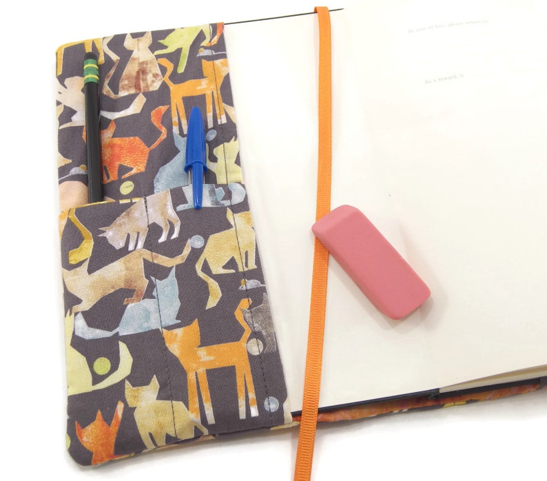 5 X 8 Inch Cat Journal Cover, Fabric Diary, Quilted Moleskine Slipcover ...