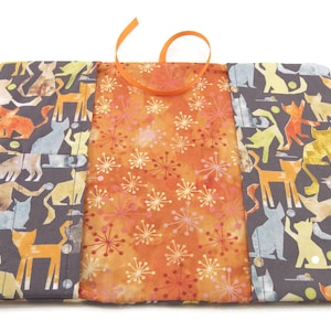 5 X 8 Inch Cat Journal Cover, Fabric Diary, Quilted Moleskine Slipcover ...