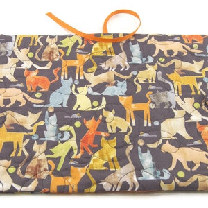 5 X 8 Inch Cat Journal Cover, Fabric Diary, Quilted Moleskine Slipcover ...