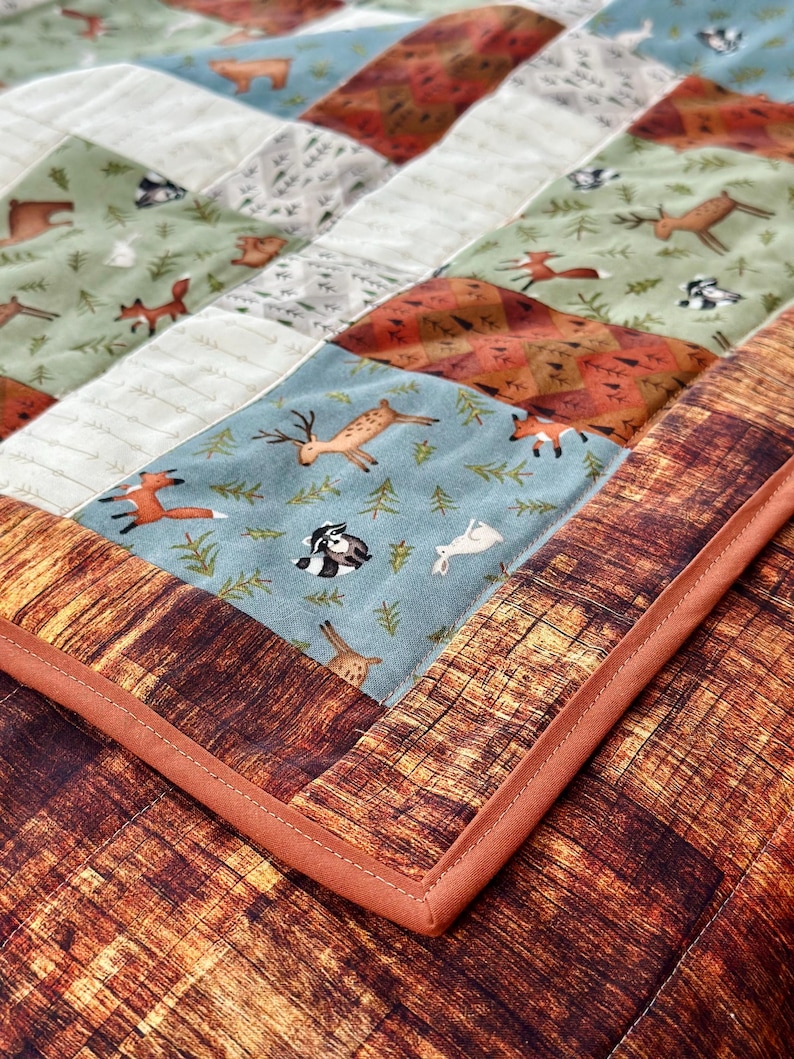 Forest Animal Quilt Handmade - Etsy