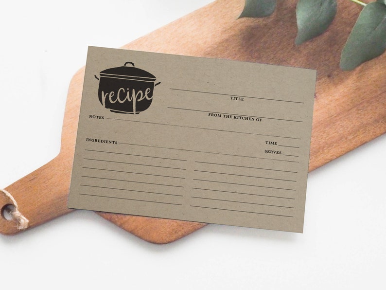 Dutch Oven Recipe Card Set for Recipe Box, Printed Recipe Cards ...