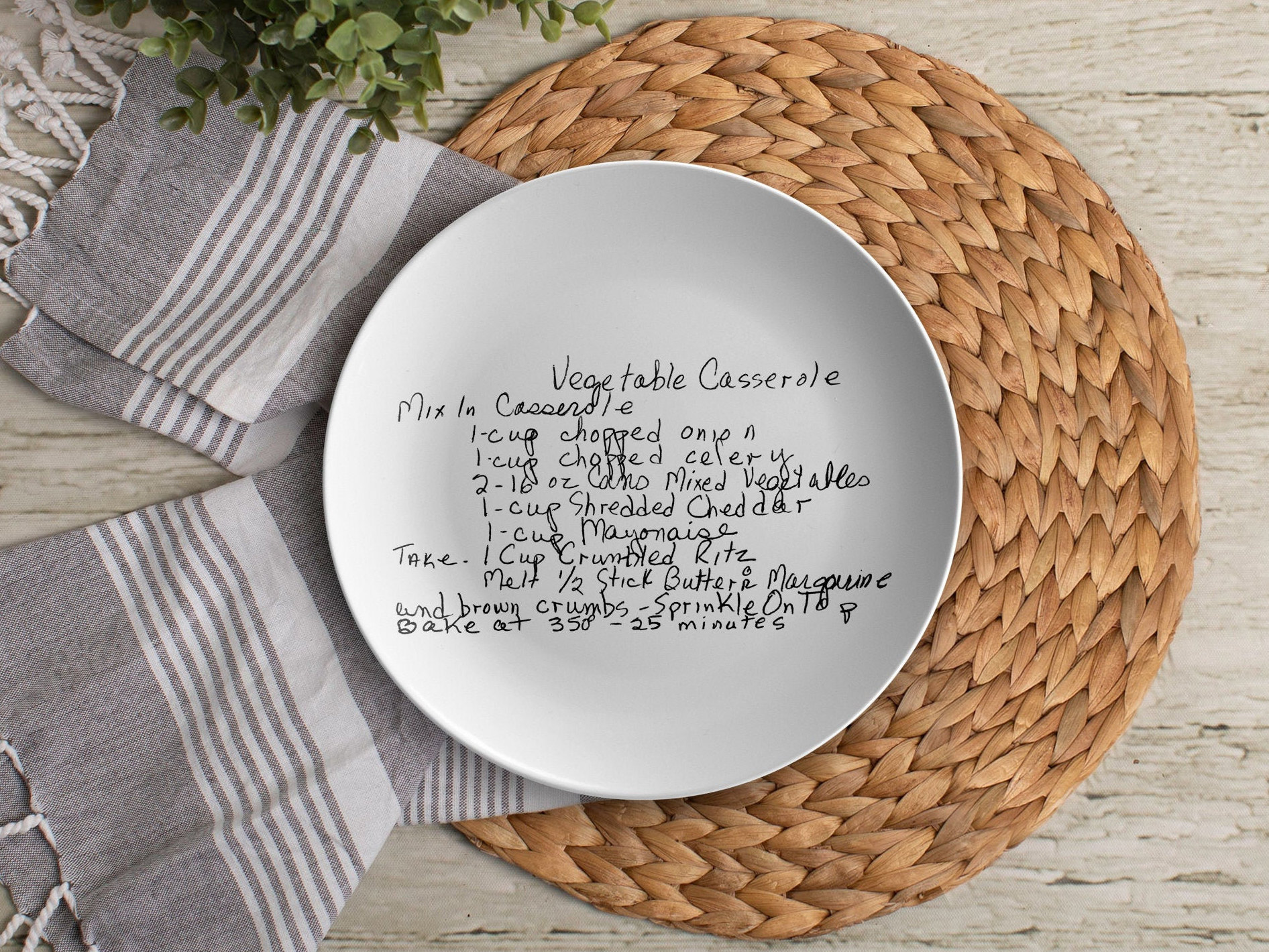 Family Recipe Plate // Custom Recipe Plate // Handwritten | Etsy