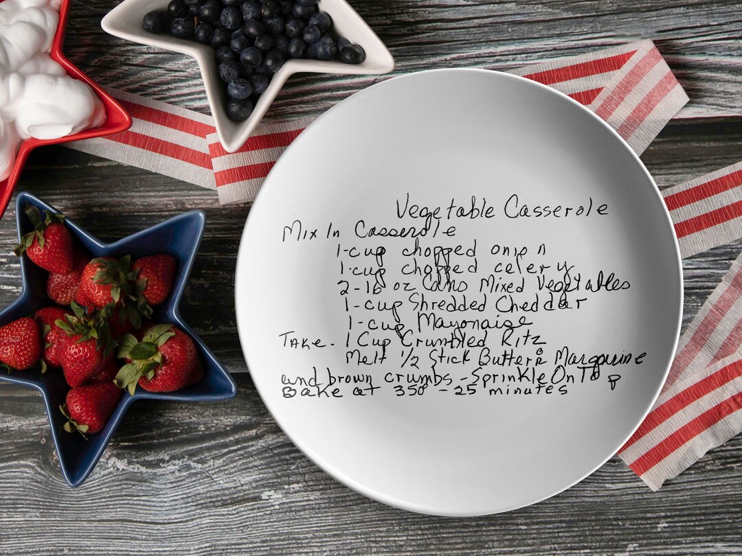 Family Recipe Plate Custom Recipe Plate Handwritten Recipe - Etsy