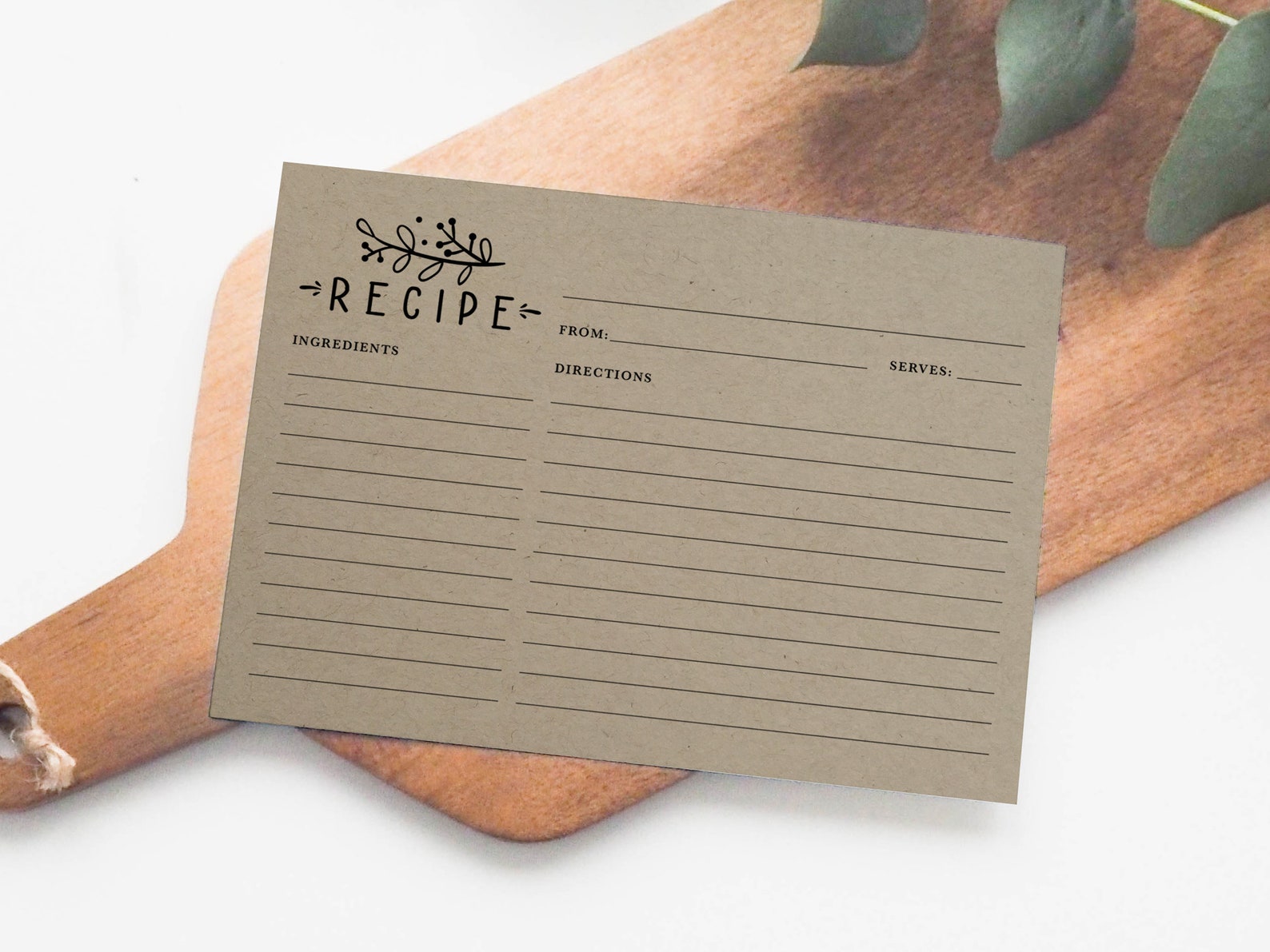 Recipe Cards for Recipe Box or Meal Planner | Double-sided Kitchen ...