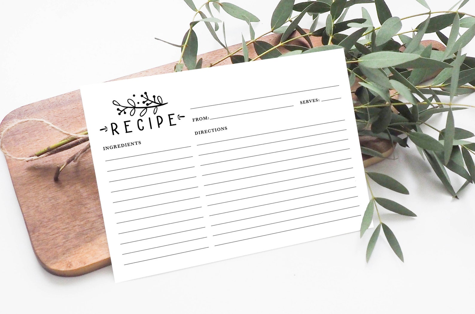 Recipe Cards for Recipe Box or Meal Planner | Double-sided Kitchen ...