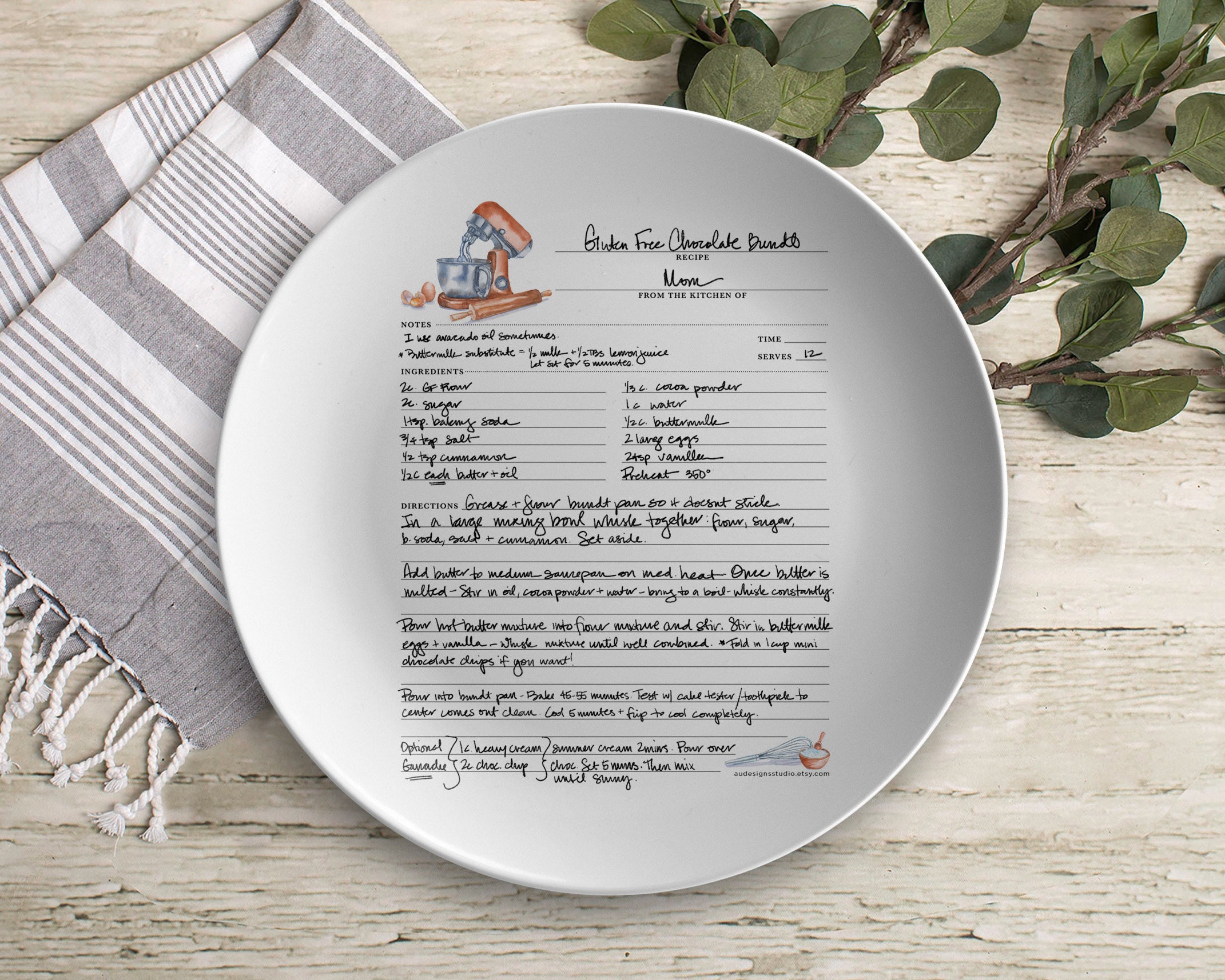 Family Recipe Plate // Custom Recipe Plate // Handwritten | Etsy